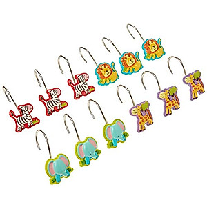 Kushies Baby Jungle Themed Shower Hooks 12 Pieces