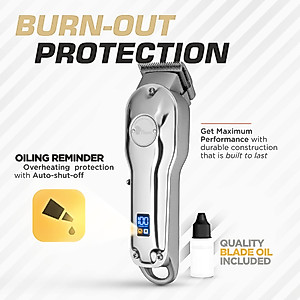 Fagaci Professional Hair Clippers and Hair Trimmer Set with Precise Cutting, Cordless Hair Clippers for Men Professional, Barber Clippers, Hair Trimmers for Men, Hair Clippers Cordless 440C Blades