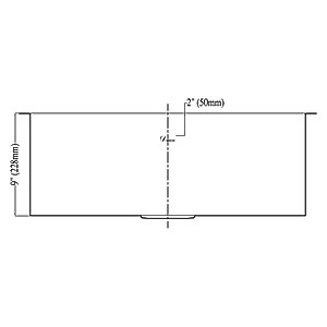 Dawn DSQ241609 Undermount Single Bowl Square Sink, Polished Satin