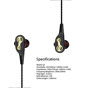 Tecno H2 True Wireless Earbuds Noise Cancelling,Wireless Bluetooth Headphone with Microphone& J2 Wired Earbuds with Microphone