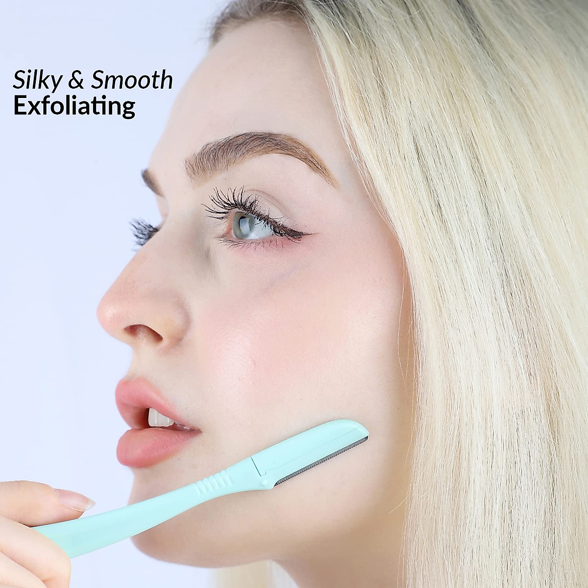UNILOGICX Sweden Blade Eyebrow Razor, Silk Dermaplaning Tool, Hair Trimmer, Premium Facial Razor, Facial Shaver, exfoliating Tool for Women Body, Premium Blade Razor, 8 pcs