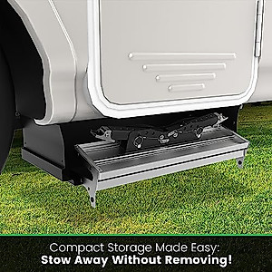 Marudina RV Step Stabilizer Kit for Travel Trailers and Motorhomes, RV Accessories for Outside, Height Ranges from 2.8" to 11.4", Stow Away Without Removing