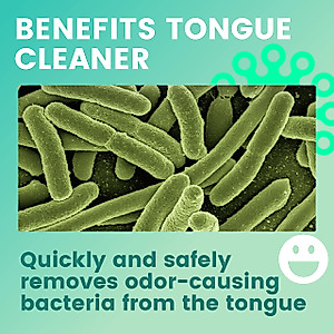 DENTISTE Tongue Scraper for Adults Plastic - Tongue Cleaner 2 Size in 1 - Tongue Scraper for Kids - Tongue Scraper Breathrx plastic, Bad Breath Treatment for Adults