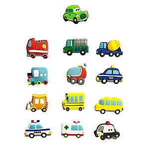 VLOOK Fridge Magnets for Kids Cartoon Car Magnetic Toys Baby Refrigerator Magnets for Whitboard Noticeboard