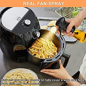 210ml Glass Olive Oil Sprayer for Cooking - Oil Dispenser Bottle Spray Mister - Refillable Food Grade Oil Vinegar Spritzer Sprayer Bottles for Kitchen, Air Fryer, Salad, Baking, Grilling, Frying