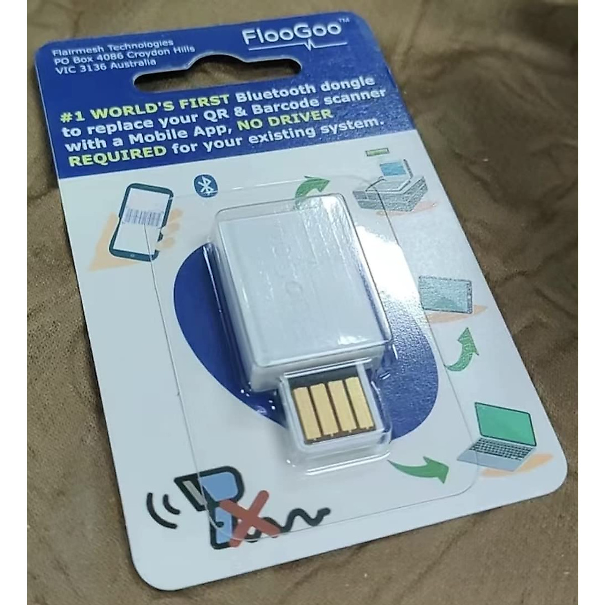 FlooGoo FMA100 Bluetooth 5.2 Adapter, Works with iPad, use Apple Pencil with Windows, Barcode Scanner, External GPS, Copy-Paste Between iOS and Windows. Serial Bluetooth Adapter.