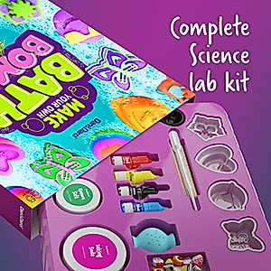 Bath Bomb Making Kit for Kids - Kids Crafts Science Project - Gifts for Girls and Boys Ages 6-12 - Craft Activity Gift for Age 6, 7, 8, 9, 10, 11 & 12 Year Old Girl - Makes 10 Kid Bath Bombs Fizzies
