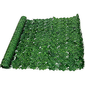 HACSYP Expandable Faux Privacy Fence Artificial Ivy Leaf Screening Roll 1 * 1m Plastic Privacy Screening Garden Fence | UV Fade Protected Wall Landscaping Fencing Panel for Outdoor Decor