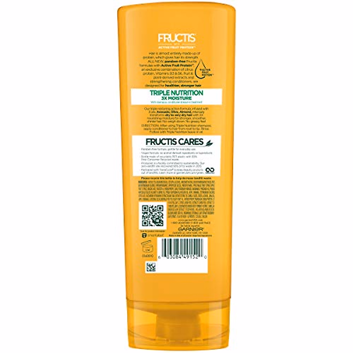 Garnier Fructis Triple Nutrition Conditioner, Dry to Very Dry Hair, 12 fl. oz.