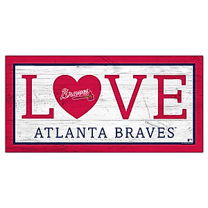 Fan Creations MLB Atlanta Braves Unisex Atlanta Braves Love Sign, Team Color, 6 x 12