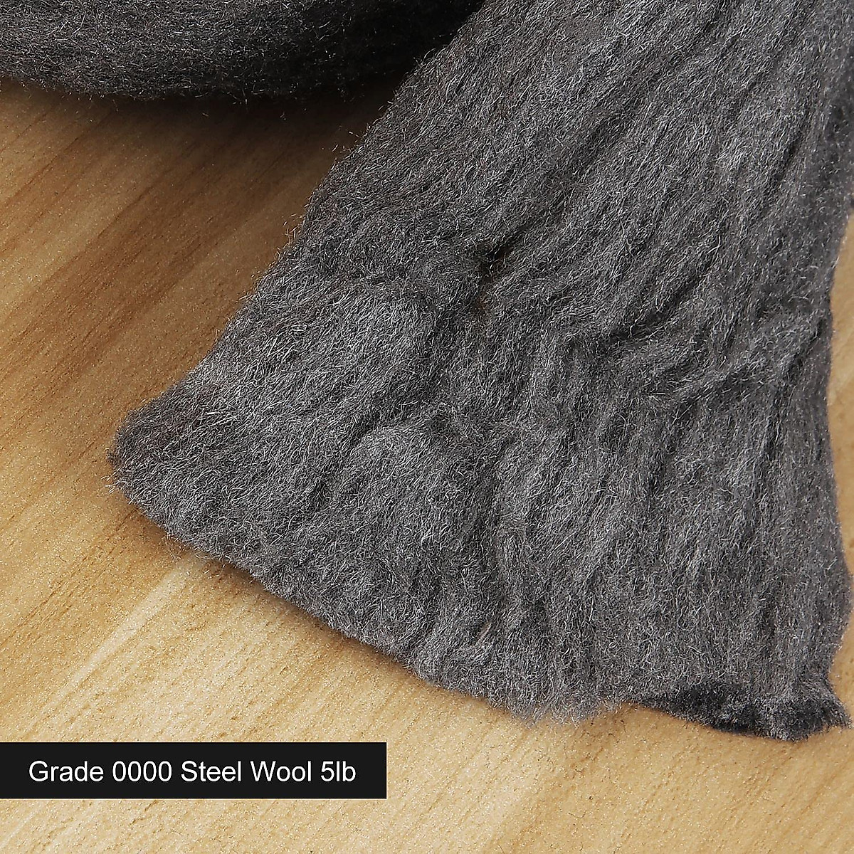 AConnet Grade 0000 Steel Wool 5lb Steel Wool Roll Steel Wool 0000 for Cleaning, Remove Rust, Buffing Wood and Metal Finishes