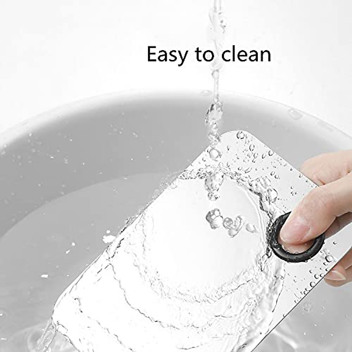 Aebor 2pcs Stainless Steel Cosmetic Makeup Palette, Upgrad Stainless Steel Metal Makeup Palette with Spatula Artist Tool for Mixing Foundation Nail-Art (A)