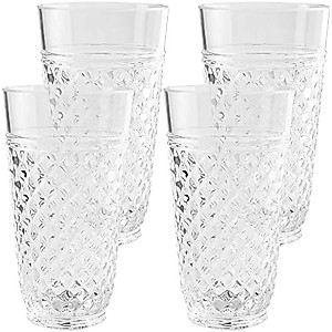 PG Drinkware Collection - Premium Quality Super Clear Acrylic 20oz Plastic Water Tumblers - Set 4