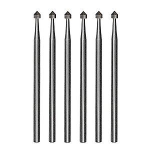 6 Pack of Steel Setting Burs 4.00 MM w/ 3/32" Shank Stone Setting Filing Jewelry Making Tool
