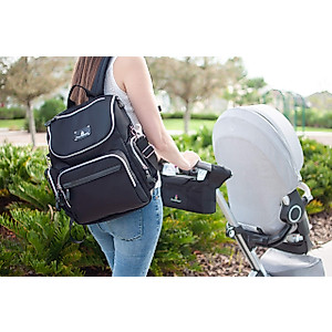 Primo Passi Stroller Organizer - Fits Most Strollers and Includes Two Deep Insulated Cup Holders to Keep Bottles Warm and Drinks Cold