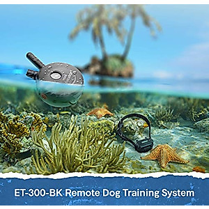 Educator - ET-300 Black - Ecollar Dog Training Collar with Remote Control - 1/2 Mile Range, Waterproof, Rechargeable, 100 Training Stimulation Levels, Vibration and Tone W/PetsTEK Training Clicker