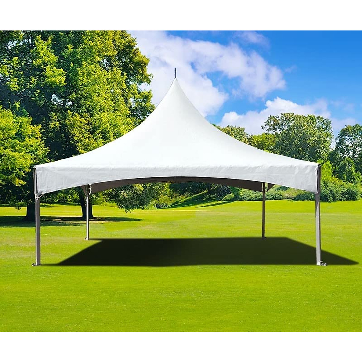 TentandTable 20' Foot x 40' Foot Twin Tube West Coast Frame Style Party Tent - White Canopy - 2.5" Inch Aluminum Frame - Canopies for Banquets, Weddings, Graduations, and Events