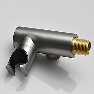 KATAIS Brushed Nickel 2 In 1 Hand Held Shower Head High Flow Handheld Shower Head Set High Pressure Shower Head Sprayer Hand Shower Wand with 59 Inch Hose, Bracket