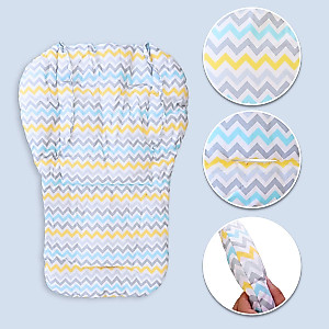 High Chair Cushion, High Chair Pad/seat Cushion/Baby High Chair Cushion,Soft and Comfortable,Light and Breathable,Make The Baby More Comfortable(Color Wavy Stripes)