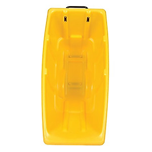 Vestil TDT-50-LD-YELLOW Plastic Light Duty Tilt Truck 1/2 Cubic Yard 450 Lb. Capacity Yellow