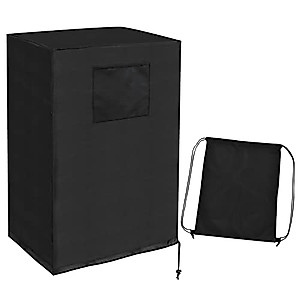 Little World Portable Air Conditioner Cover - Dustproof Portable AC Unit Cover Indoor Stitable for Mobile AC, Anti-Dust Portable Air Conditioner Storage Bag (Black, Large, 21" L X 18" W X 32" H)