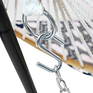 Sunnydaze 550-Pound Capacity Universal Multi-Use Heavy-Duty Steel Hammock Stand - 2-Person - Fits Hammocks 9 to 14 Feet Long - Black