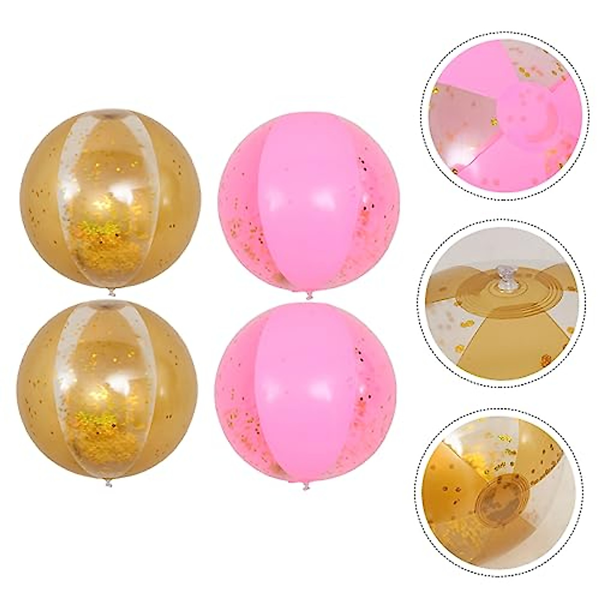 Alasum 4pcs Transparent Beach Ball Boys Beach Toys Childrens Toys Beach Balls for Kids Kid Toy Water Toy Ball Summer Pool Ball Water Playing Ball Pool Party Inflatable Water PVC
