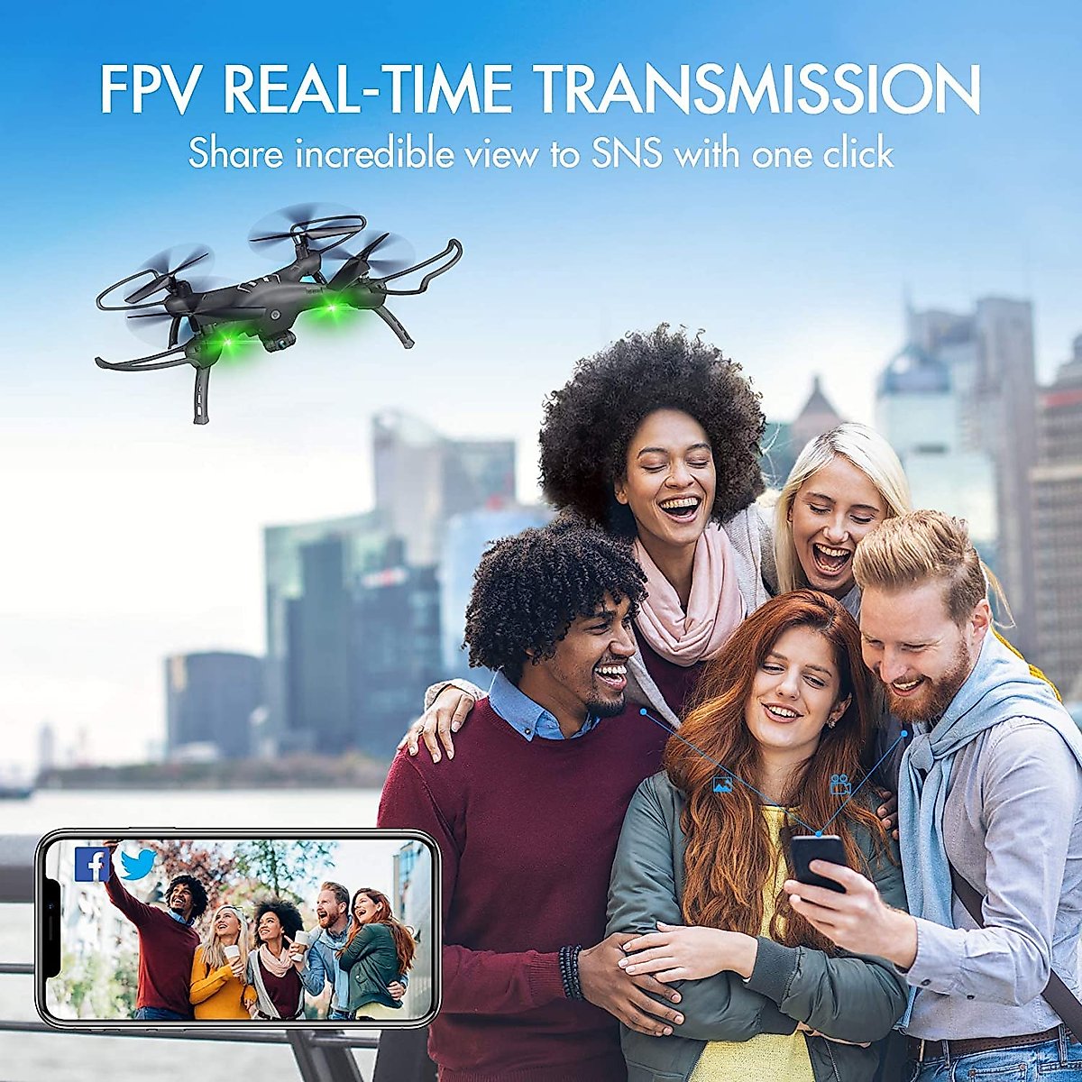 ATTOP Drone with Camera for Adults/Kids/Beginners, 3 Batteries 30 Mins Flight time FPV Drones, 120°FOV 1080P HD, Easy Control with Remote/App/Voice/Gesture/Gravity, 1 Key Operation, Boys & Girls Toy Drone