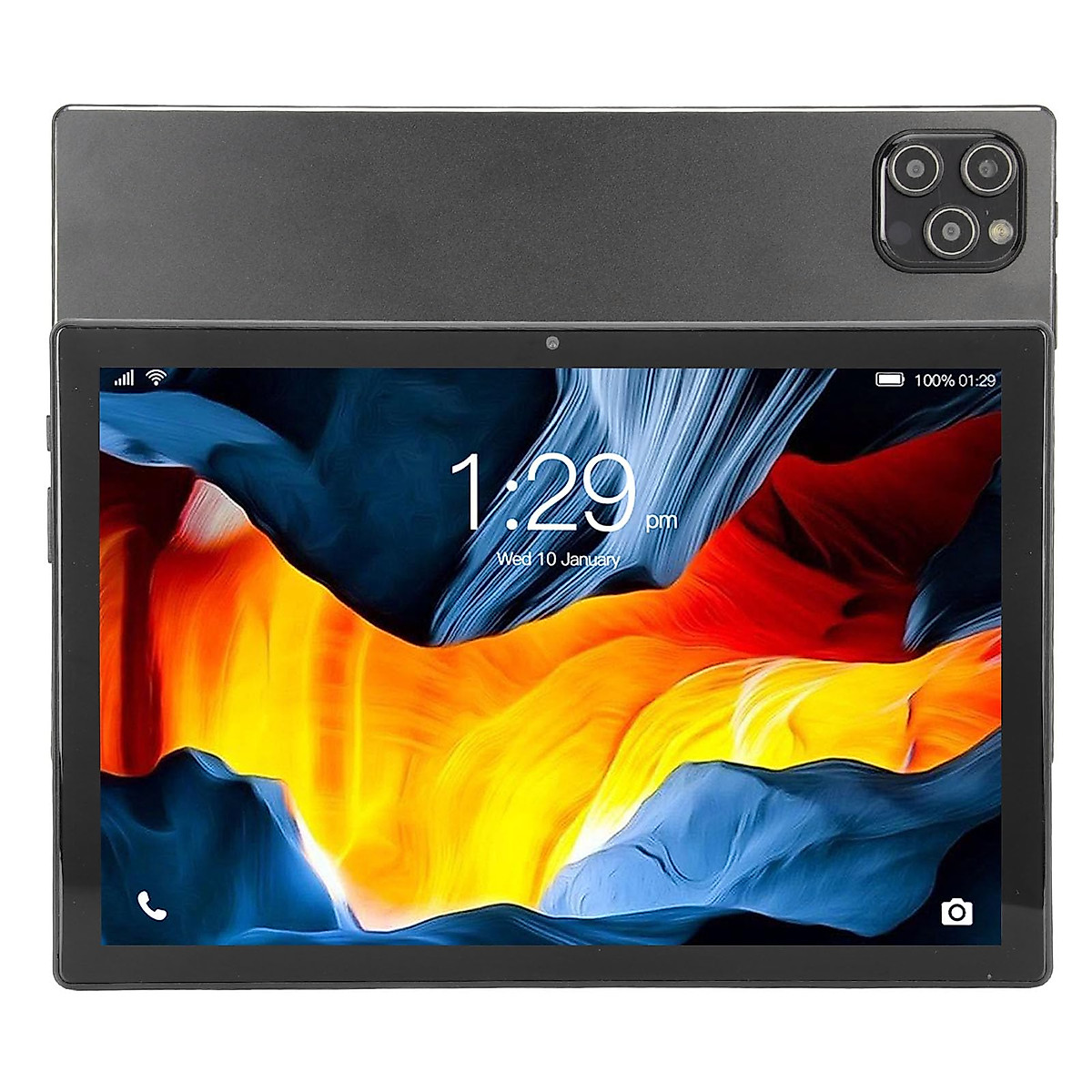 Haofy Digital Tablet, Black 10.1 Inch Front 8MP Rear 13MP WiFi Tablet 1960 X 1080 Resolution for Video for Studying (US Plug)