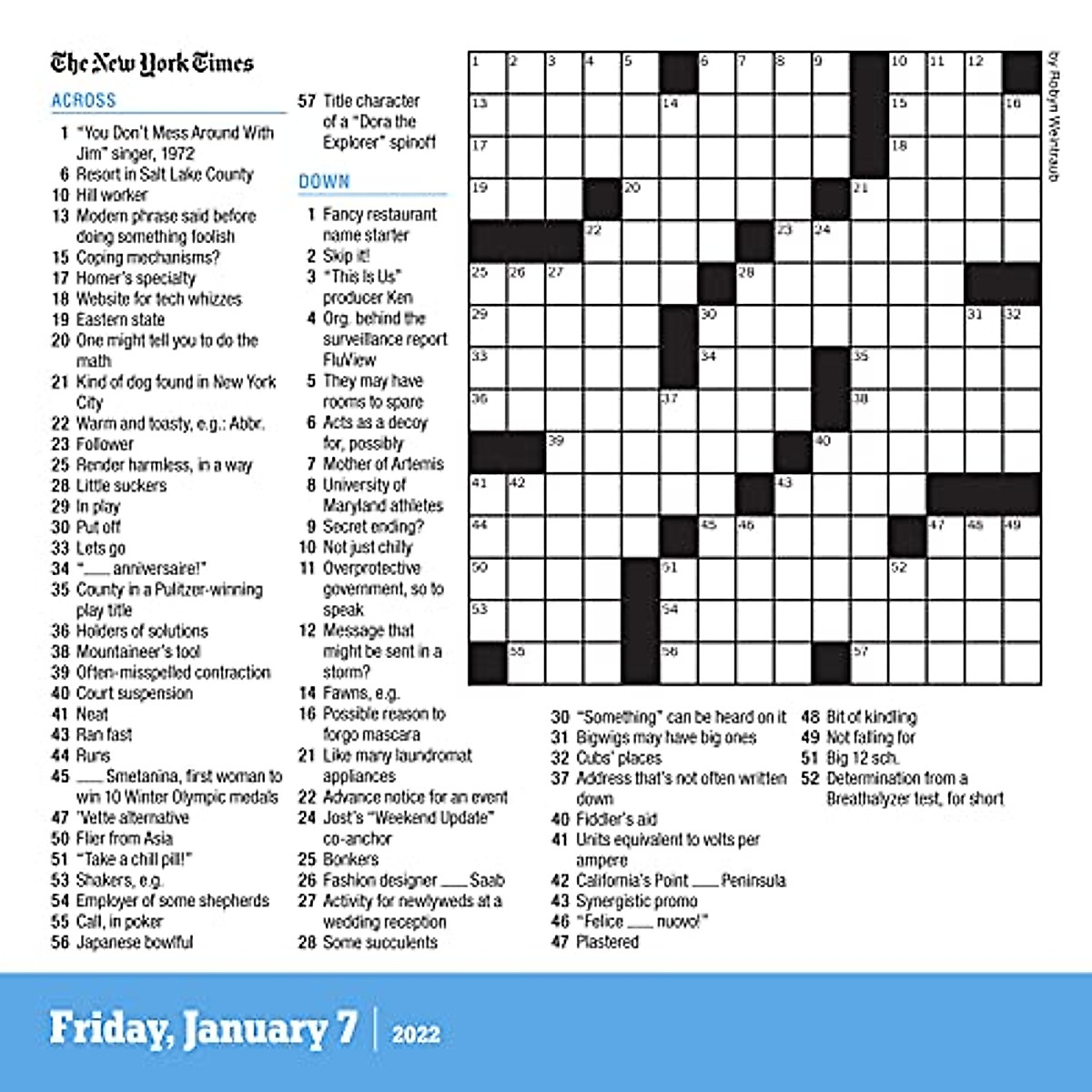 The New York Times Daily Crossword Page-A-Day Calendar for 2022: A Year of Crosswords to Challenge and Delight Crossword Lovers