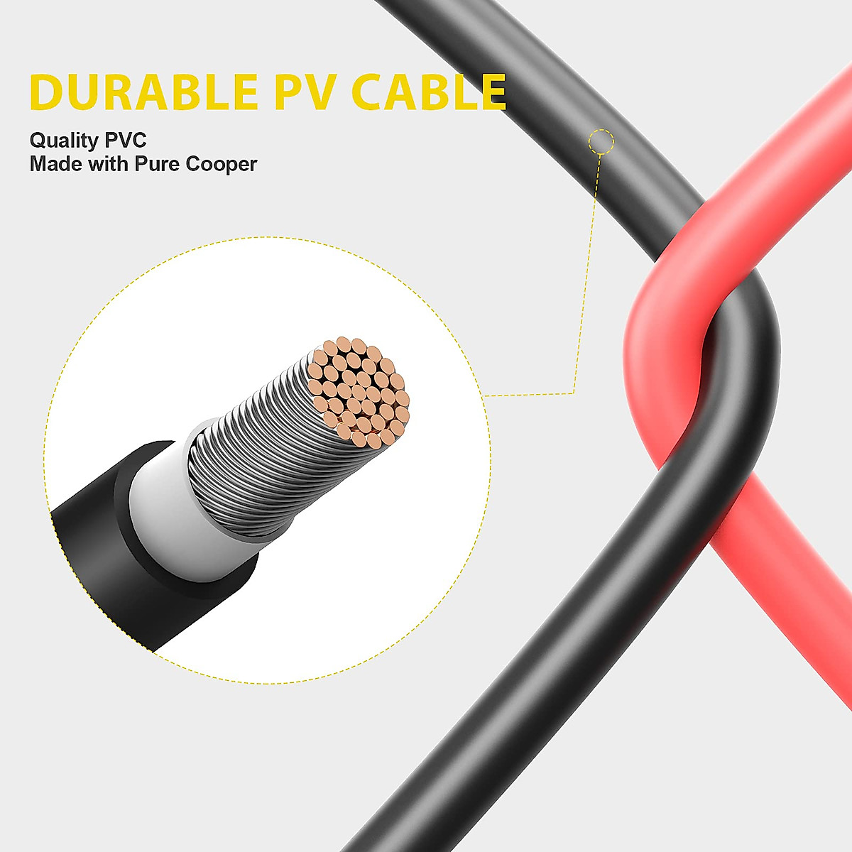 BougeRV Solar Connector to SAE Adapter (Solar to SAE (1 Pack))