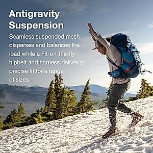 Osprey Atmos AG LT 50L Men's Backpacking Backpack, Black, L/XL