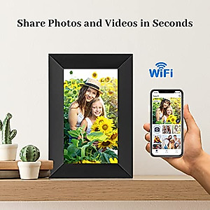 Digital Picture Frame, Humblestead 7 Inch WiFi Digital Photo Frame with 1024 * 600 IPS HD Touchscreen, Effortless One Minute Setup, Share Photos and Videos Instantly from Anywhere via App