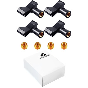 Mic Clips for Stands 4 Pieces Microphone Clip Holder with 4 Adapters Adjustable Microphone Holder Wireless Mic Holder Clamp for Mic Stand with 5/8 Inch Male to 3/8 Inch Female Adapter