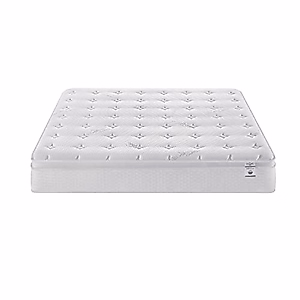 King Size Mattress - 12 Inch Cool Memory Foam & Spring Hybrid Mattress with Breathable Cover - Comfort Plush Euro Pillow Top - Rolled in a Box - Oliver & Smith