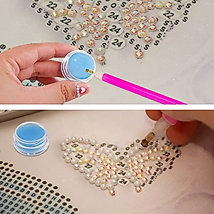 WXJ13 12 Pack Diamond Art Painting Wax Organizer Storage Box Full of Clay DIY Diamond Art Wax Holder Case with Glue Clay for Diamond Painting Embroidery Accessories