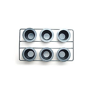 Fox Run Pop-Over Pan, 6 Cup, Grey