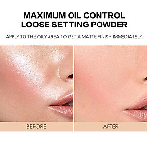 Loose Face Powder 0.42 Oz A Creamy-White Complexion Cool Tone Makeup Powder Face Powder, for Setting or Foundation, Lightweight, Long Lasting, Pack of 1 (Ivory white)