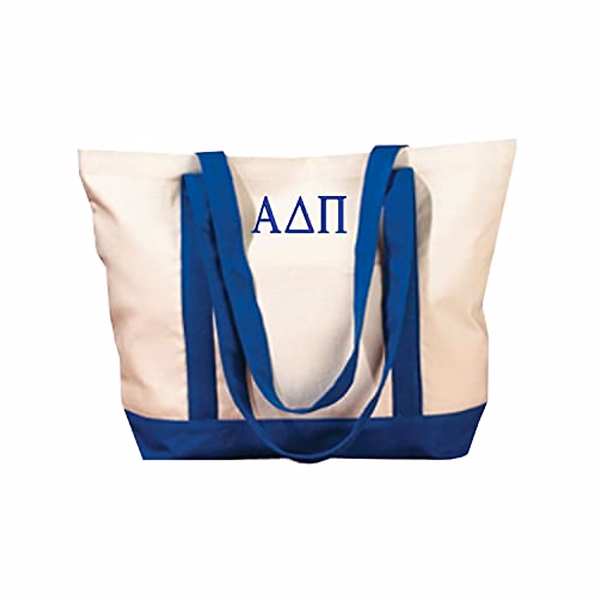Natural Royal Canvas Tote Bag for Alpha Delta Pi
