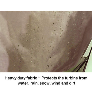 HERSENT Turbine Roof Vent Cover, Heavy Duty Turbine Ventilator Protector Shield, Waterproof 1680D Oxford Fabric, Adjustable Drawstring Design, Year Around Protection for Your Roof Vent (S: 12"x17.5")