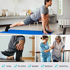 Non Slip Yoga Socks with Grips for Pilates, Ballet, Barre, Barefoot,Bikram,Hospital Anti Skid Socks for Women and Men