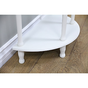 Frenchi Home Furnishing Canterbury End Table, 23.2 in x 11.62 in x 28.57 in, White