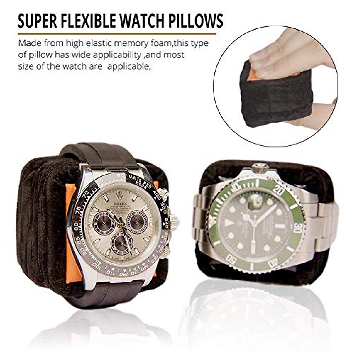 MOZSLY Watch Winder for Automatic Watches 12 Rotation Mode with Quite Motor Metal Black