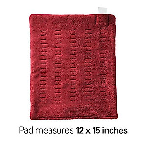 Sunbeam 002014-915-000 Xpressheat Heating Pad, Garnet Red, 12 x 15 inches