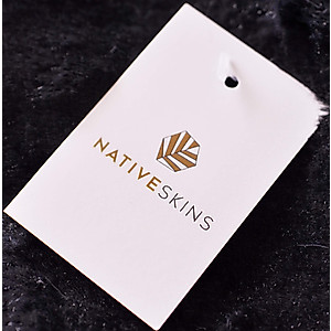 NativeSkins Faux Cowhide Rug (4.6ft x 5.2ft) - Cow Print Area Rug for a Western Boho Decor - Synthetic, Cruelty-Free Animal Hide Carpet with No-Slip Backing, Cow Print Rug