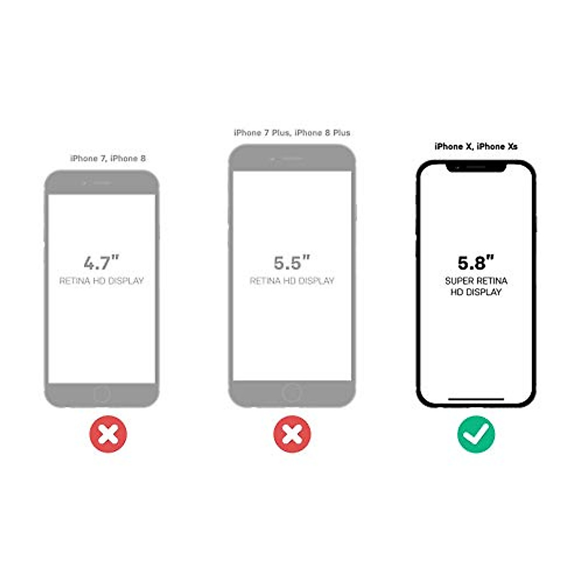 OtterBox iPhone Xs AND iPhone X Symmetry Series Case - BLACK, ultra-sleek, wireless charging compatible, raised edges protect camera & screen