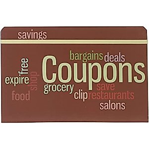 Meadowsweet Kitchens Hard Covered Coupon Organizer- 9 1/2" x 6 1/4" Expanding & Sturdy Coupon Book, Shopping List, Cash, Receipt & Coupon Holder w/ 9 Dividers, Creative Coupon Organization- Wordle