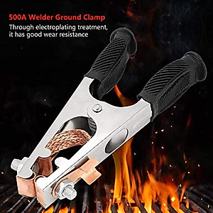 FTVOGUE 500A Welding Clamps Electroplated Welding Earth Clamp for Manual Welder Copper(US type)