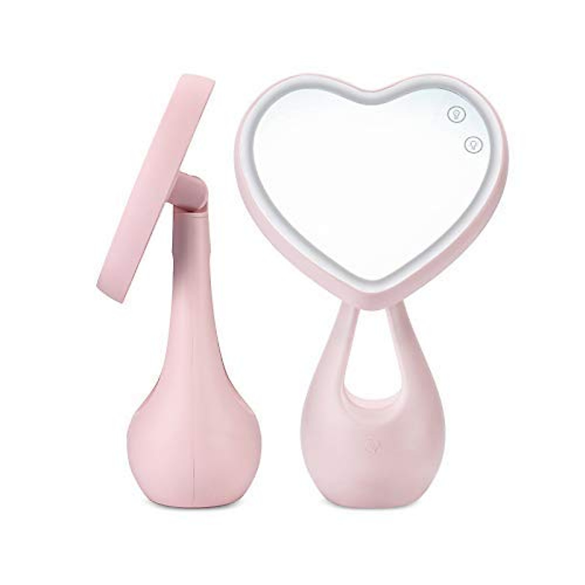 KXA LED Lighted Makeup Mirror, Makeup Mirror Lighted Dimmable Touch Screen Rotation Illuminated Disassembly Tabletop Comestic Mirror for Home Travel