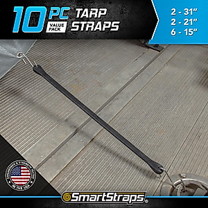 SmartStraps Tarp Straps - 10pc Tarp Strap Value Pack